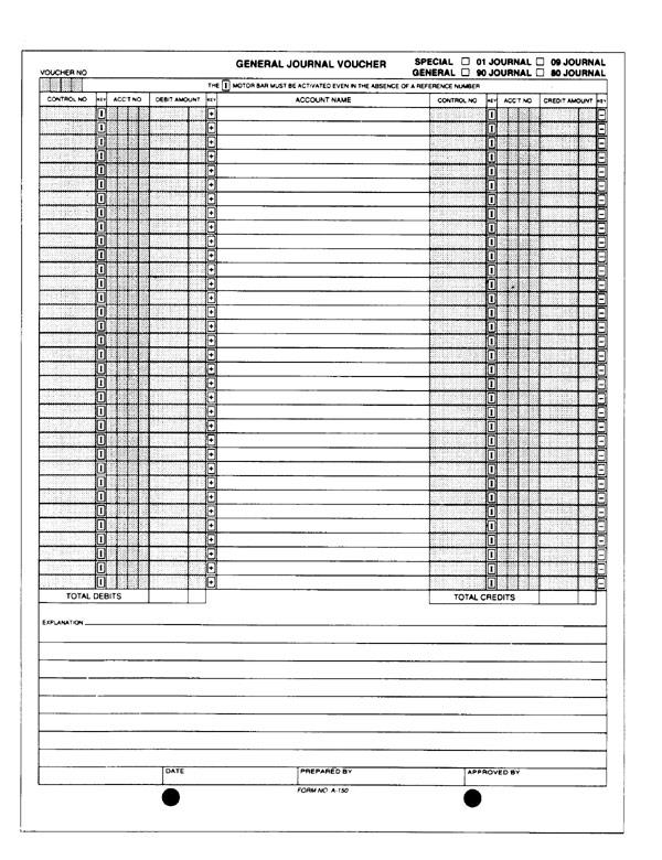 M-A-150 - GENERAL JOURNAL VOUCHERS