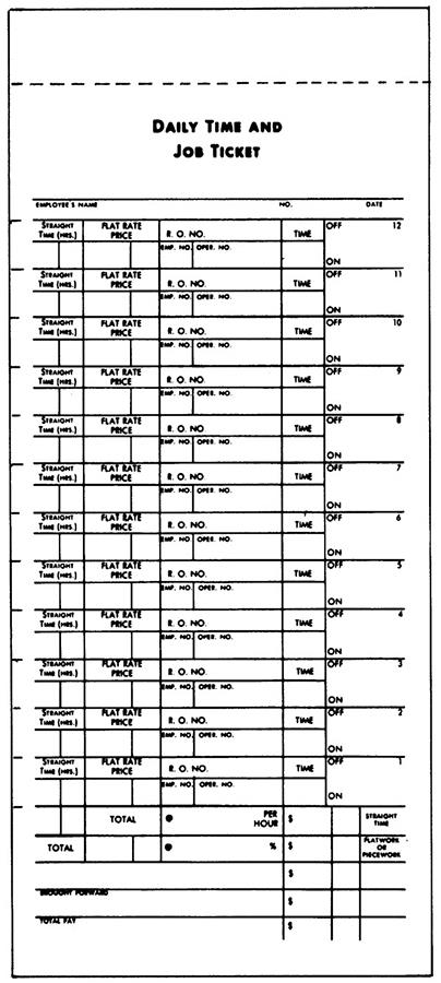 M-DSA-126KLEEN - DAILY TIME & JOB TICKET SELF-S ( JT-12)