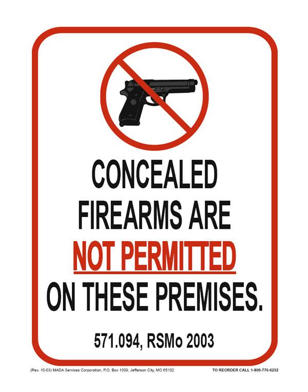 Firearms signs